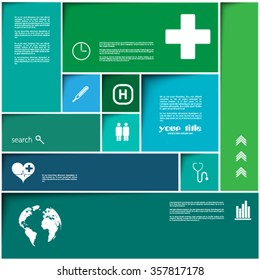 Medical Icons Rectangle Template Stock Vector (Royalty Free) 357817178 ...