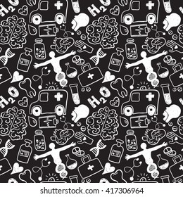 Medical Icons Seamless Pattern Stock Vector (Royalty Free) 417306964 ...
