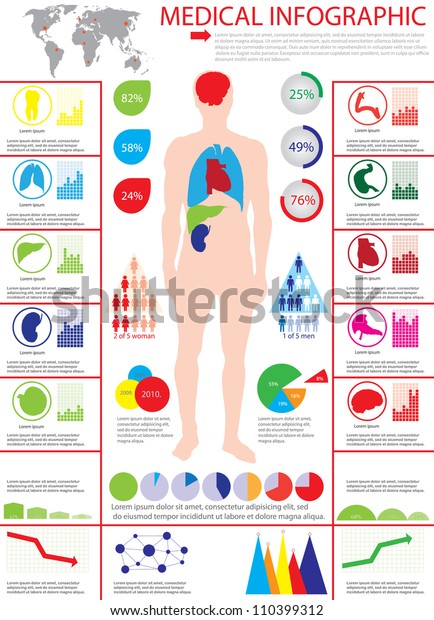 Medical Info Graphicshuman Body Internal Organs Stock Vector (Royalty ...