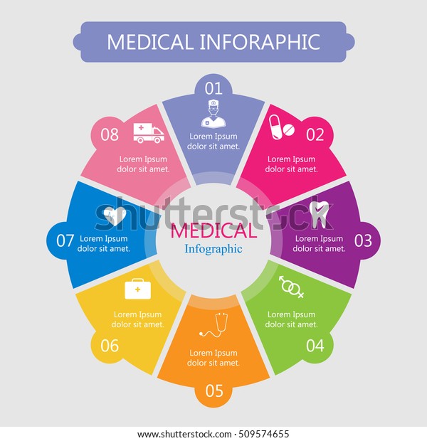 Medical Infographic Different Steps Vector Illustration Stock Vector ...
