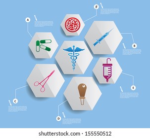 Medical Infographics Designsoft Blue Backgroundvector Stock Vector ...