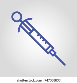 Medical Injection Isolated Flat Linear Vector Stock Vector (Royalty ...