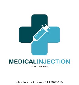 Medical Injection Vector Logo Template This Stock Vector (Royalty Free ...