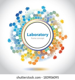 Medical Laboratory Circle Element Science Research Stock Vector ...