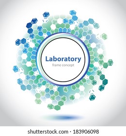 Medical Laboratory Circle Element Science Research Stock Vector ...