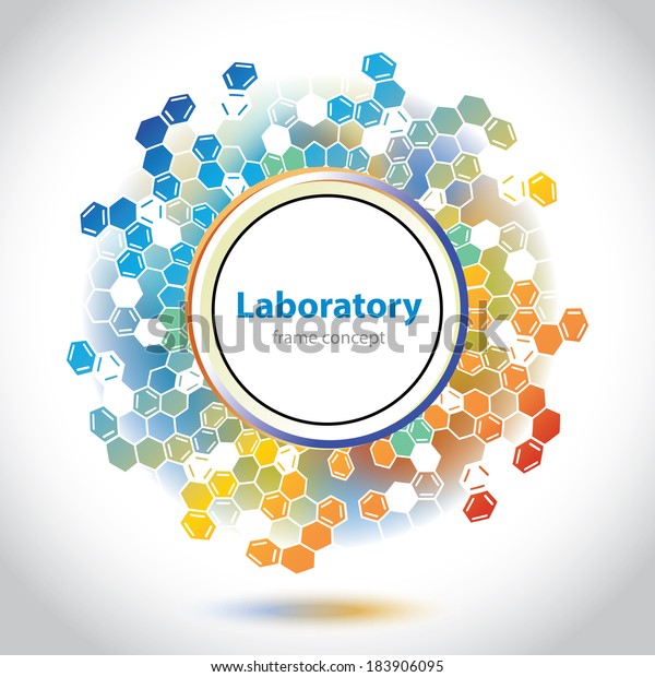 Medical Laboratory Circle Element Science Research Stock Vector ...