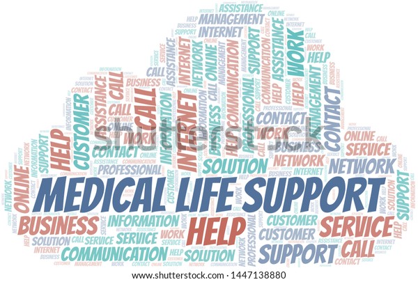 Medical Life Support Word Cloud Vector Stock Vector (Royalty Free ...