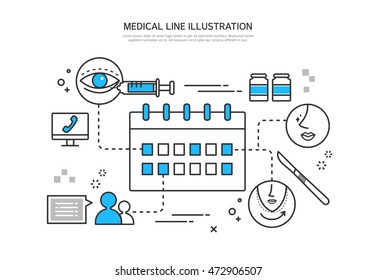 Medical Line Illustration Stock Vector (Royalty Free) 472906507 ...