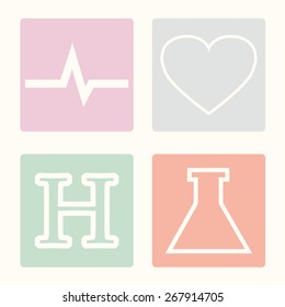 Medical Linear Set Illustration Vector Format Stock Vector (Royalty ...