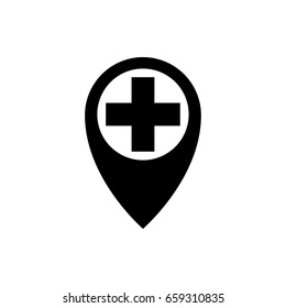Medical Location Icon Stock Vector (Royalty Free) 659310835 | Shutterstock