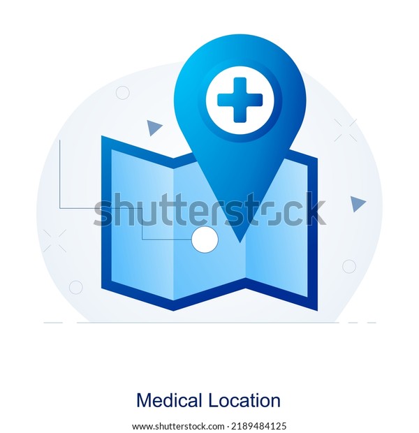 Medical Location Location Icon Concept Stock Vector (Royalty Free ...
