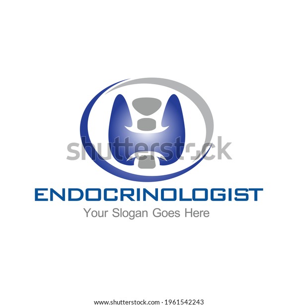 Medical Logo Endocrinologist Vector Throat Image Stock Vector (Royalty ...