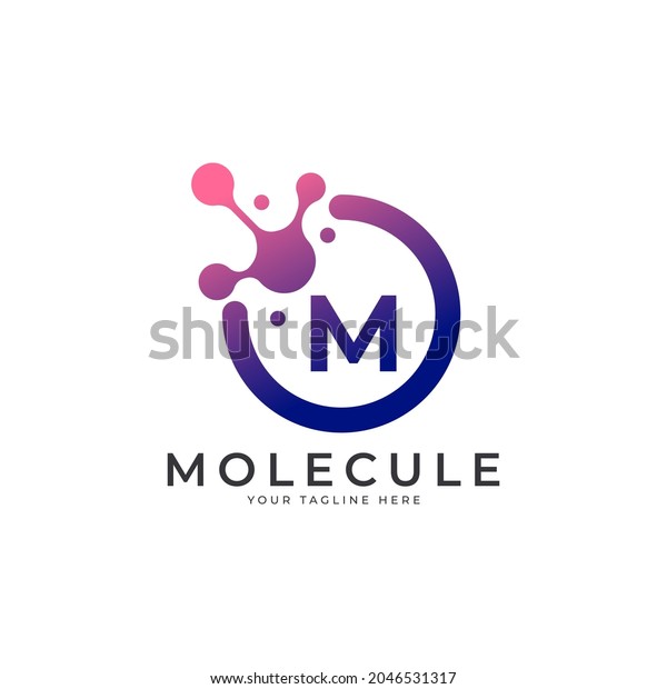 Medical Logo Initial Letter M Molecule Stock Vector (Royalty Free ...
