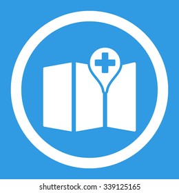 Medical Map Vector Icon Style Flat Stock Vector (Royalty Free ...
