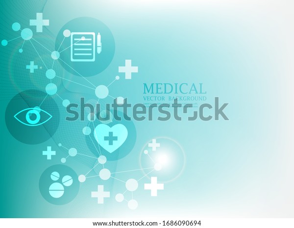 Medical Network Wallpapervector Blue Background Stock Vector (Royalty ...