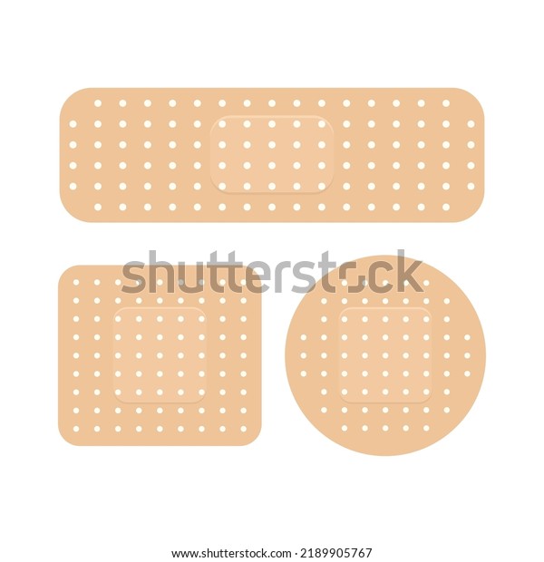 Medical Patch Adhesive Bandage Set Elastic Stock Vector (Royalty Free ...