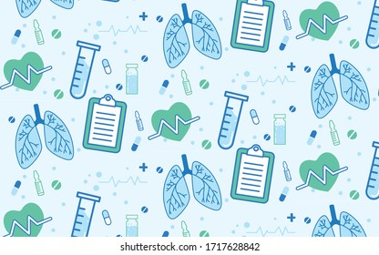 Medical Pattern Vector Blue Color Simple Stock Vector (Royalty Free ...