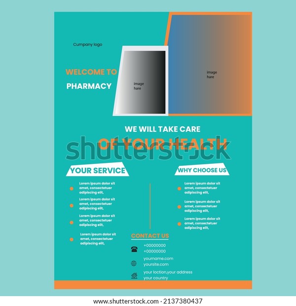 Medical Pharmacy Flyer Design Poster Stock Vector (Royalty Free ...