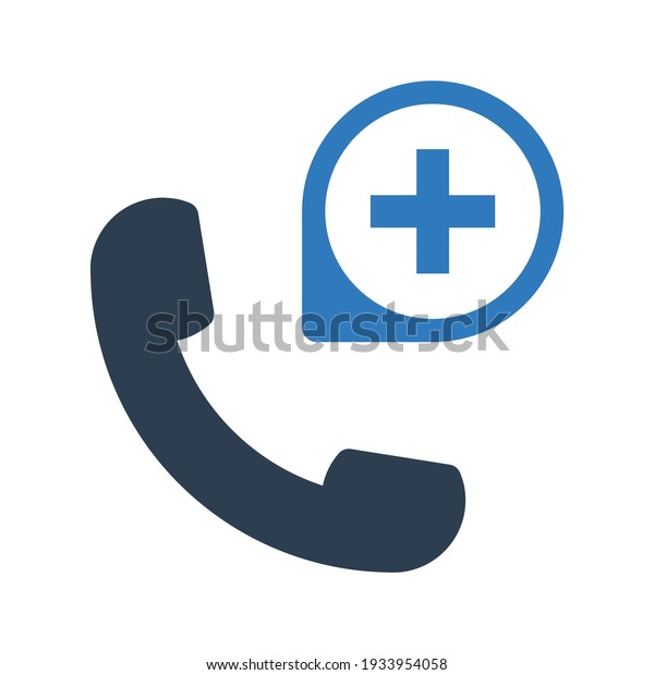 Medical Phone Call Icon Vector Graphics Stock Vector (Royalty Free ...