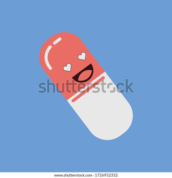 Medical Pill Emoticon Face Vector Design Stock Vector (Royalty Free ...