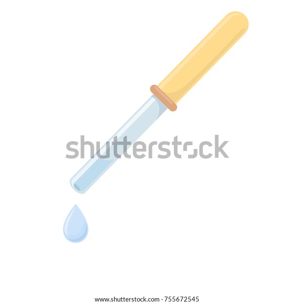Medical Pipette On White Background Cartoon Stock Vector (Royalty Free ...