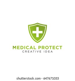 Medical Protect Logo Stock Vector (Royalty Free) 647671033 | Shutterstock