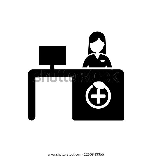 Medical Reception Icon Stock Vector (Royalty Free) 1250943355