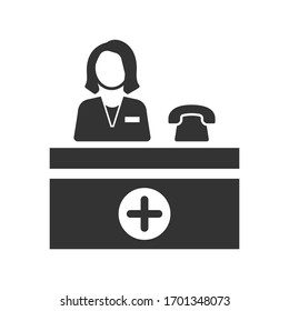 Medical Receptionist Icon Vector Graphics Stock Vector (Royalty Free ...