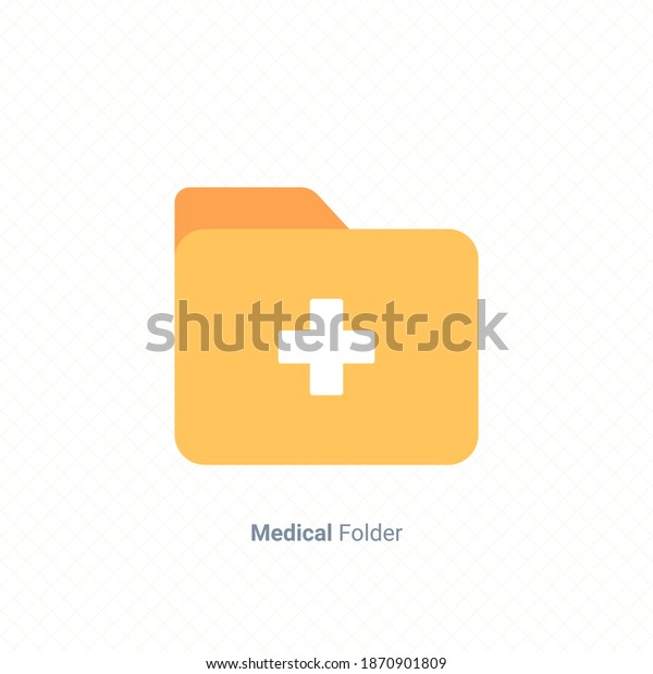 Vektor Stok Medical Record Folder Icon Logo Patient (Tanpa Royalti ...