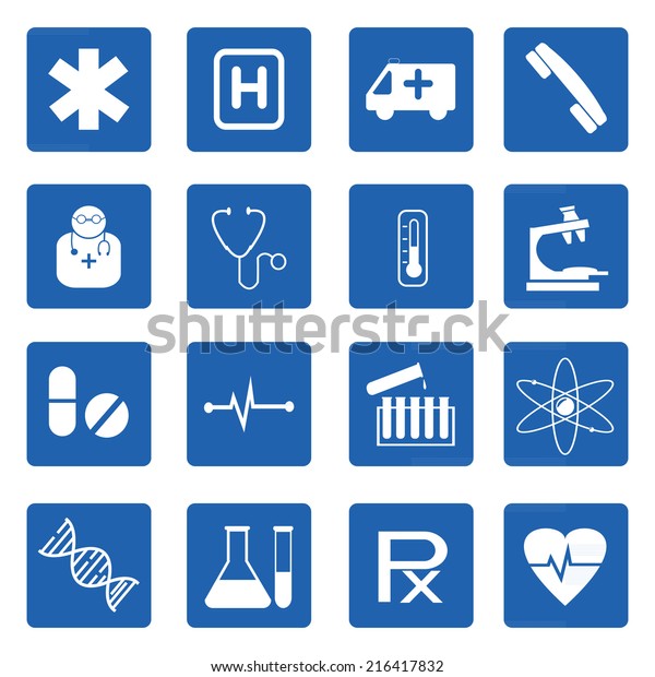 Medical Science Icon Setvector Illustration Stock Vector (Royalty Free ...