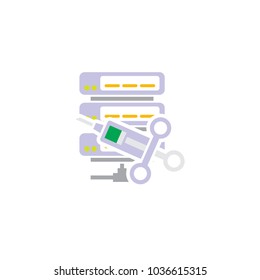 Medical Server Logo Icon Design Stock Vector (Royalty Free) 1036615315 ...