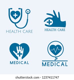 Medical Service Logos Vector Set Stock Vector (Royalty Free) 1237411747 ...
