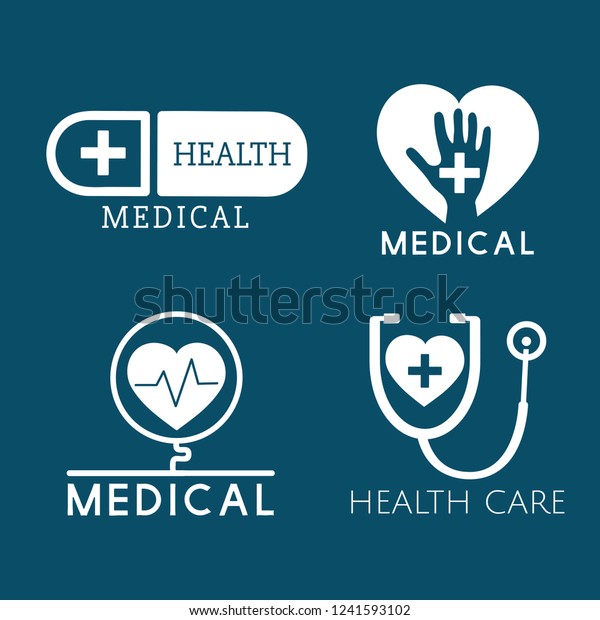 Medical Service Logos Vector Set Stock Vector (Royalty Free) 1241593102 ...