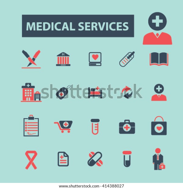 Medical Services Icons Stock Vector (Royalty Free) 414388027 | Shutterstock