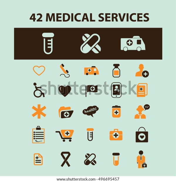 Medical Services Icons Stock Vector (Royalty Free) 496695457 | Shutterstock