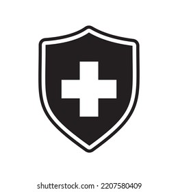 Medical Shield Cross Vector Symbol Stock Vector (Royalty Free ...