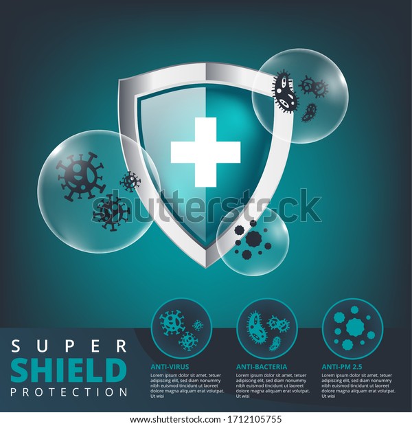 Medical Shield Protection Logo Isolate Vector Stock Vector (Royalty ...