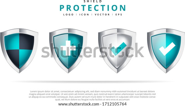 Medical Shield Protection Logo Isolate Vector Stock Vector (Royalty ...