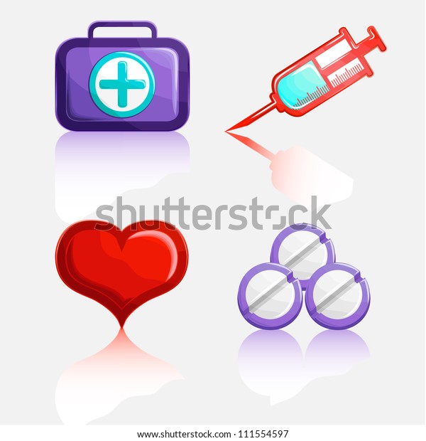 Medical Signs Shadow On White Background: เวกเตอร์สต็อก (ปลอดค่า ...