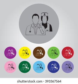Medical Staff Icon Stock Vector (Royalty Free) 393367564 | Shutterstock
