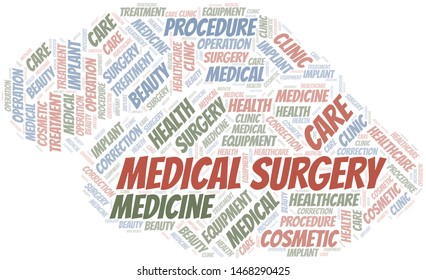 Medical Surgery Word Cloud Vector Made Stock Vector (Royalty Free ...