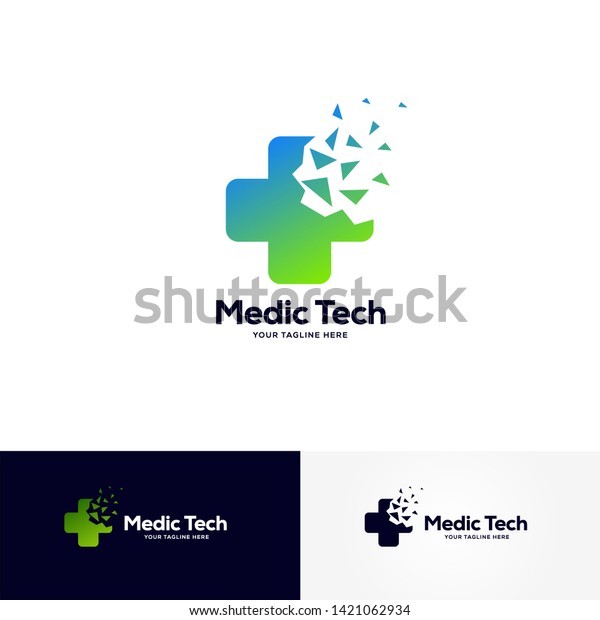 Medical Tech Logo Designs Template Healthcare Stock Vector (Royalty ...