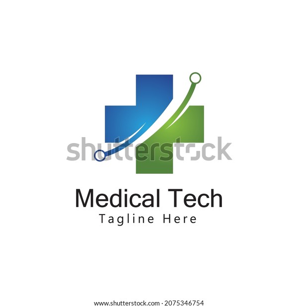 Medical Tech Logo Template Design Vector Stock Vector (Royalty Free ...