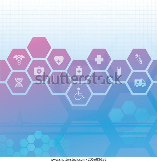Medical Theme Stock Vector (Royalty Free) 205683658