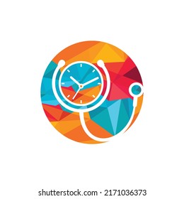 Medical Time Vector Logo Design Template Stock Vector (Royalty Free ...