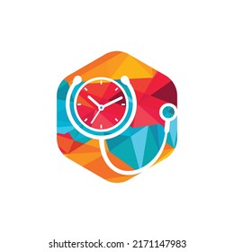 Medical Time Vector Logo Design Template Stock Vector (Royalty Free ...