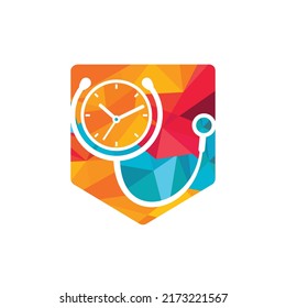 Medical Time Vector Logo Design Template Stock Vector (Royalty Free ...