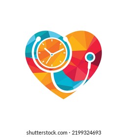 Medical Time Vector Logo Design Template Stock Vector (Royalty Free ...