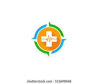 Medical Tracker Logo Design Template Element Stock Vector (Royalty Free ...