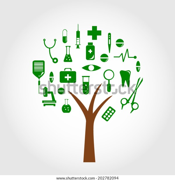 Medical Tree Concept Your Design Stock Vector (Royalty Free) 202782094 ...